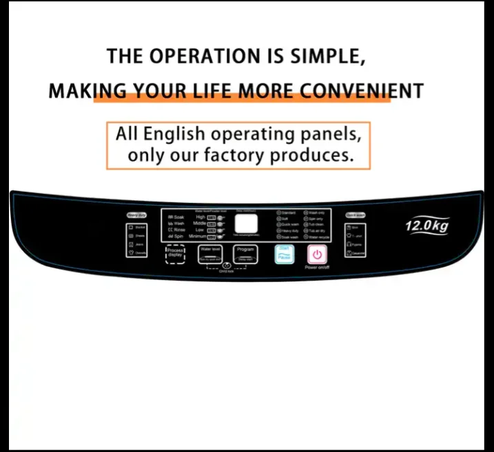 Home 12kg Top Load Fully Automatic 10 Programs & 8 Water Levels ...