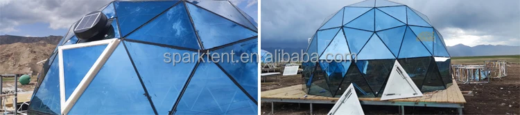 Luxury Aluminum Framework Geodesic Glass Dome House Tent With Glass ...