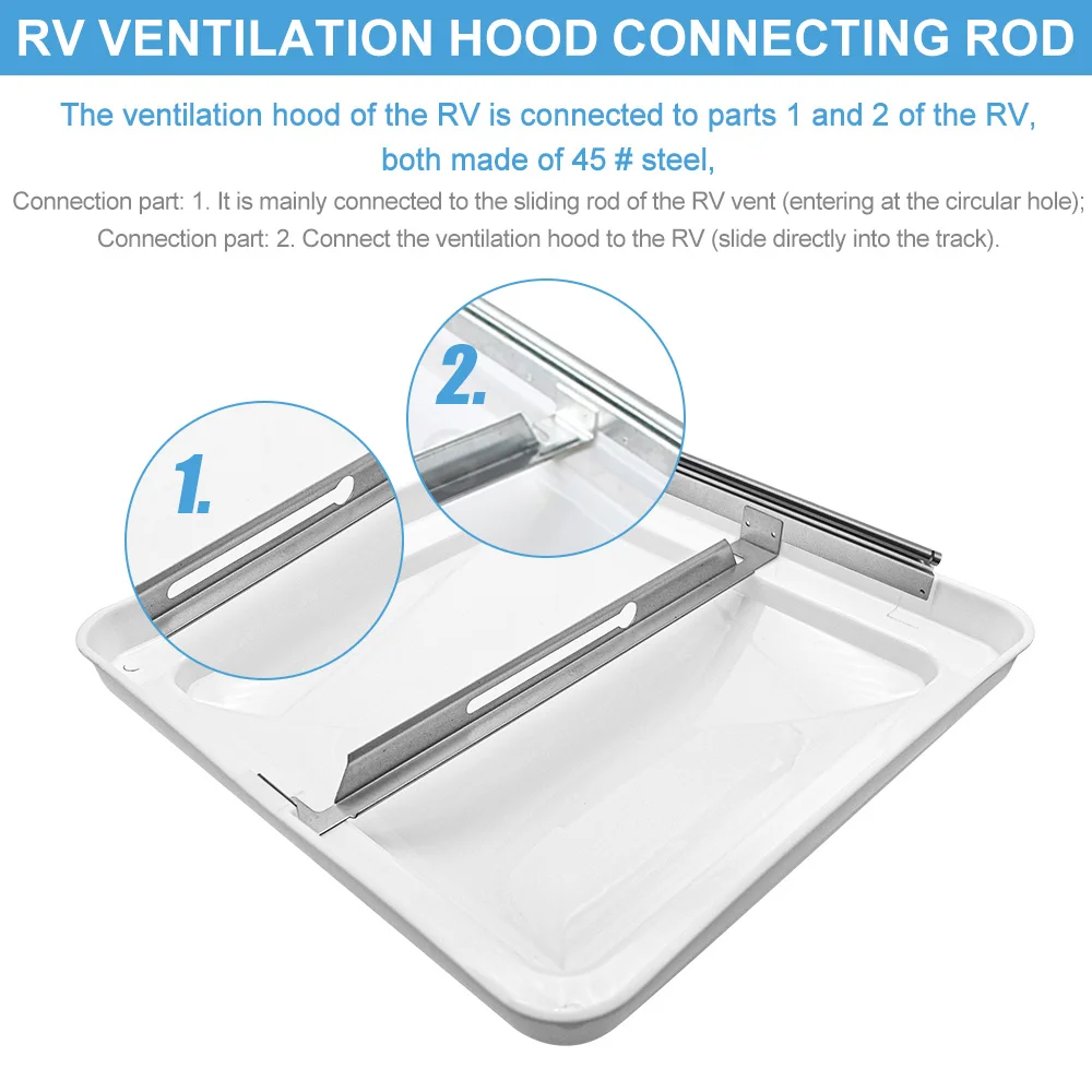 14" Rv White Lid Roof Vent Kit Replacement For Camper Trailer Vent Kit ...