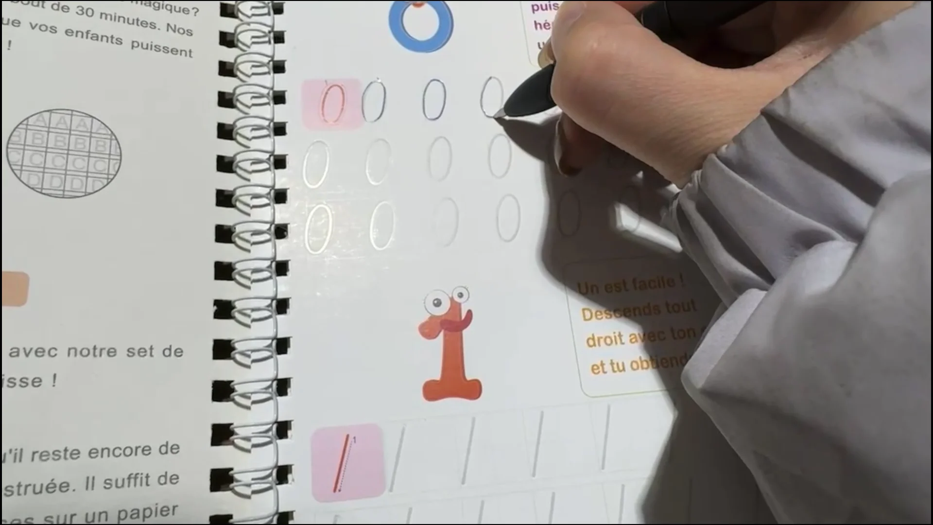 French Number Tracing Book For Preschoolers Magic Calligraphy Reusable ...