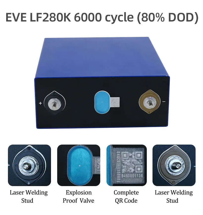 6000 Times Deep Cycle Lf280k Prismatic A Lfp 3.2v Battery Cells Lifepo4 105ah 230ah 280ah 304ah ...