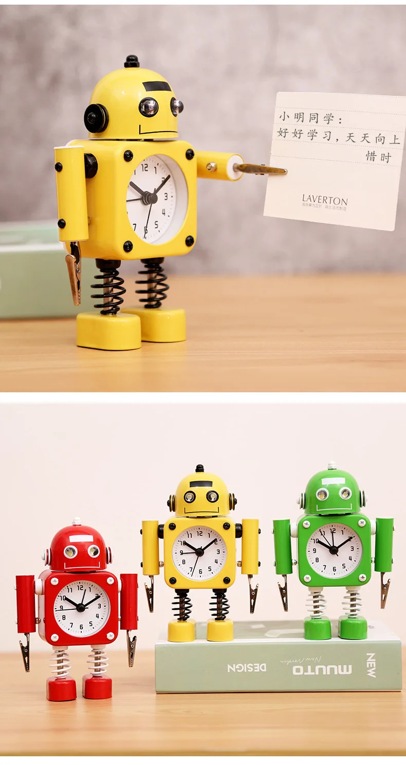 Digital Wake Up Cute Clock Metal Alarm Clock For Children With Radio ...