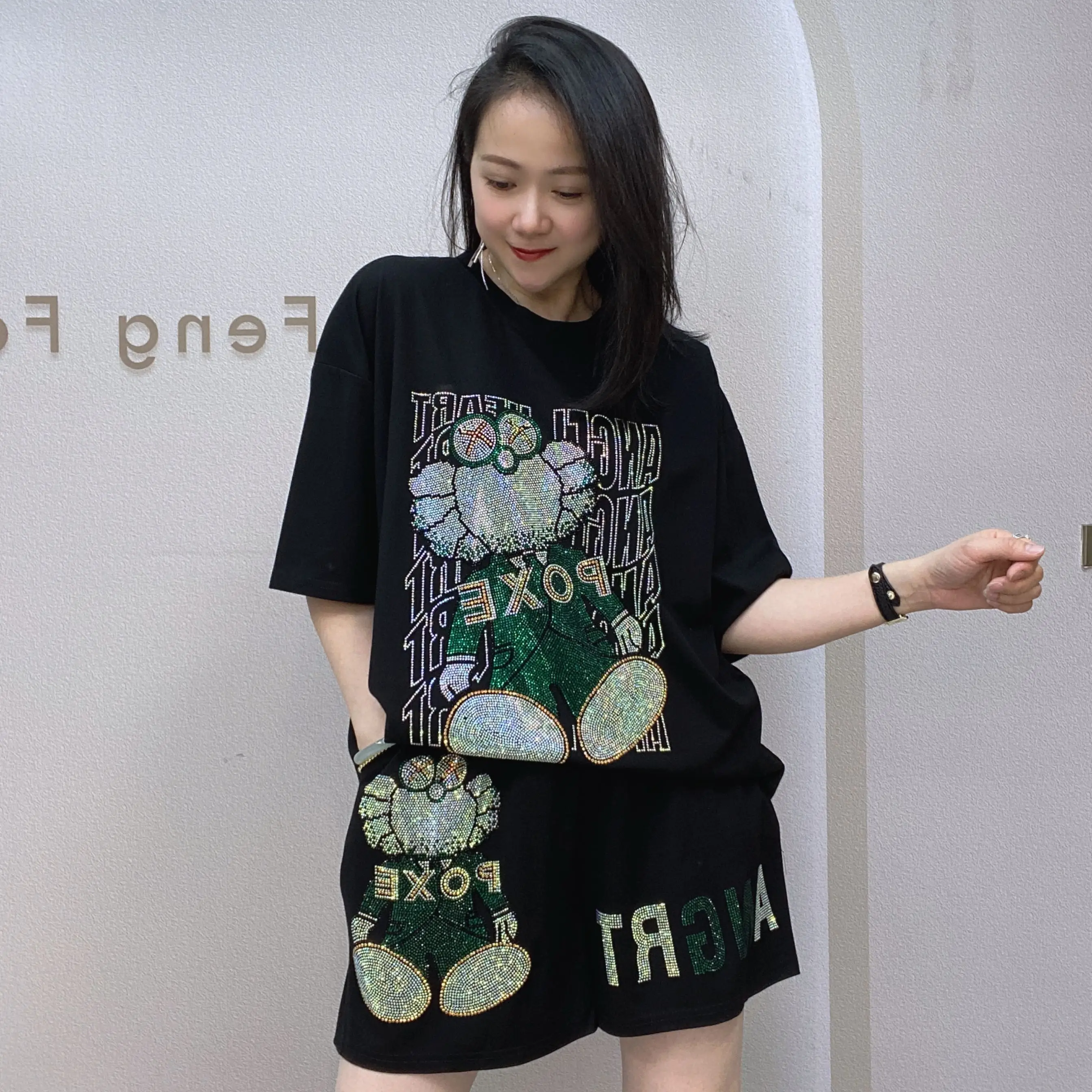 New Summer Two Piece Shorts Sets For Women Short-sleeved T Shirt Casual ...