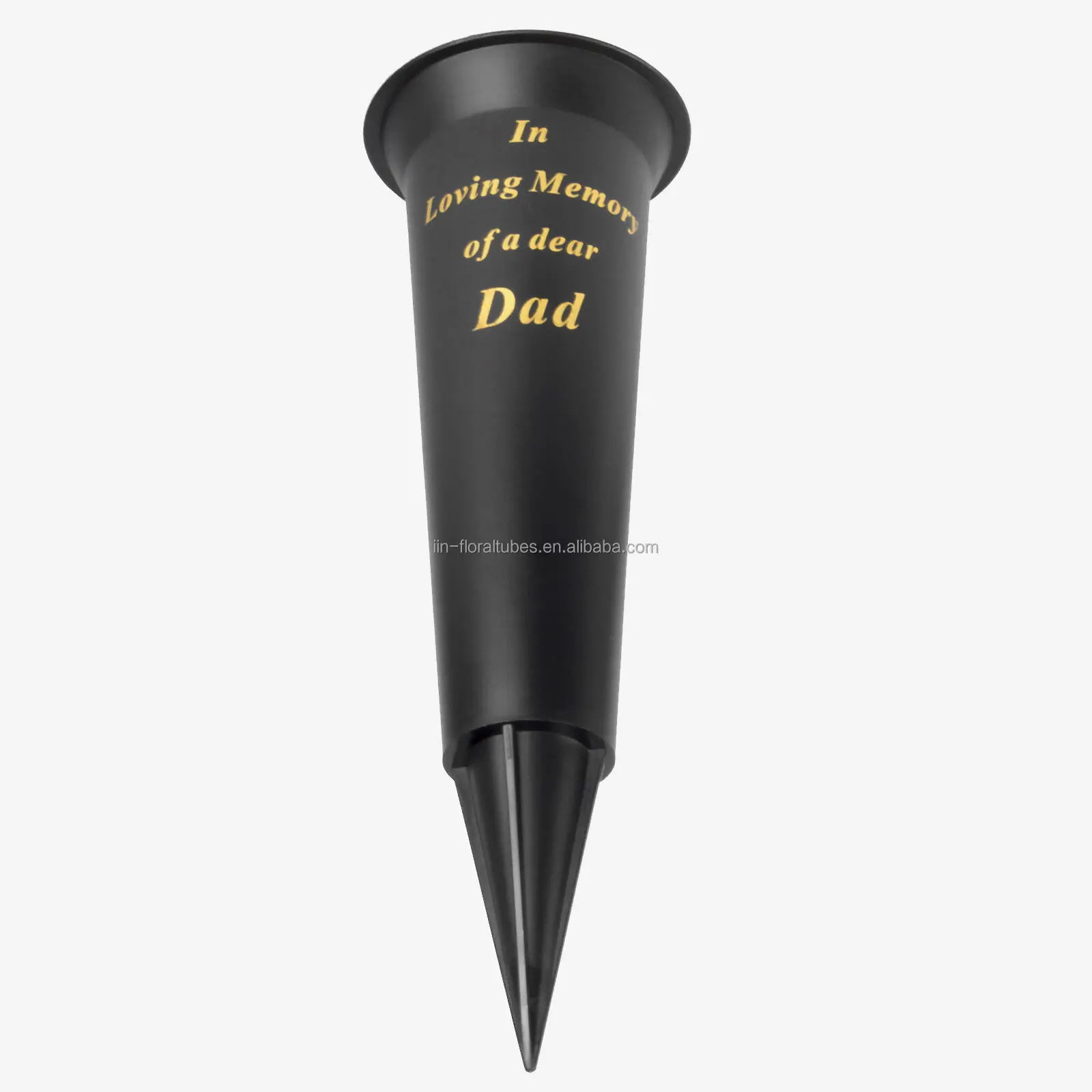 IN LOVING MEMORY - Plastic Grave Spike Vase for Memorials