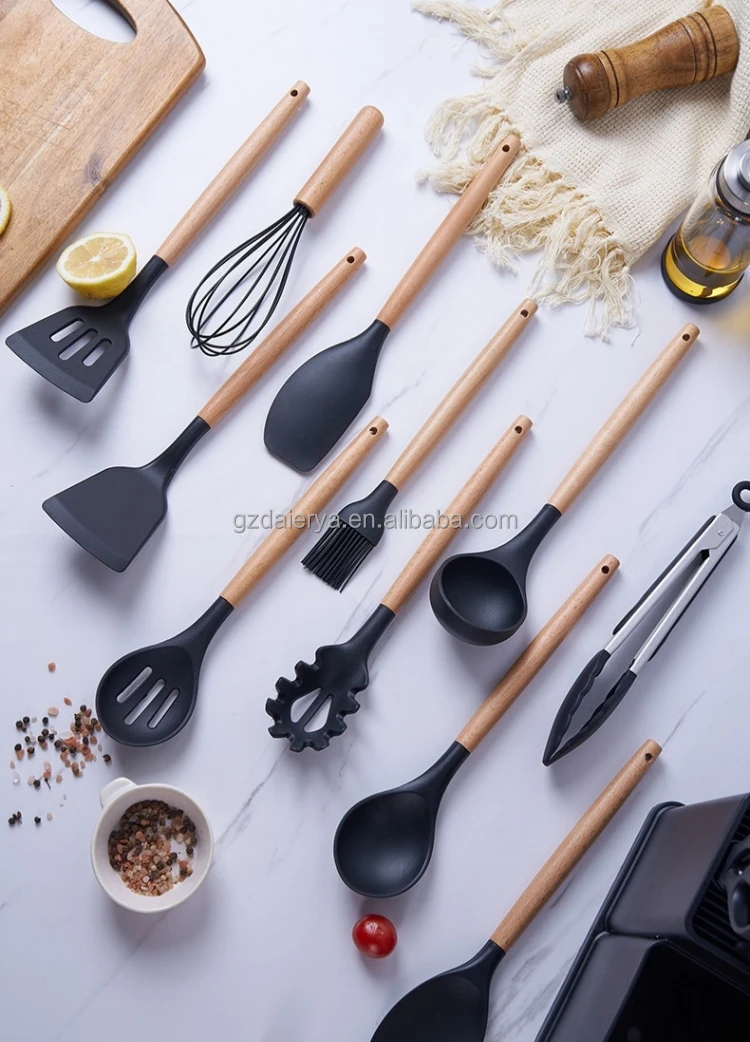 Wholesale Kitchenware Set 19pcs Silicone Kitchenware Set Silicone ...