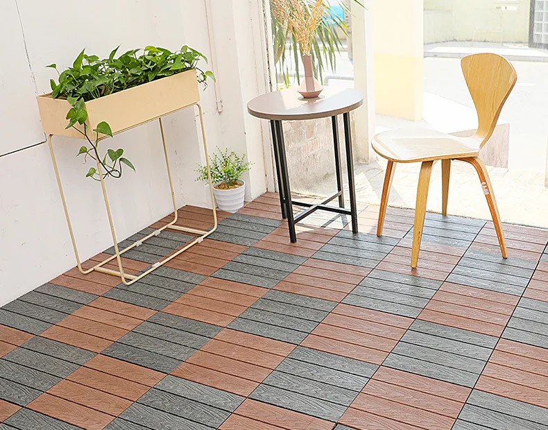 Diy Interlocking Deck Tiles Burma Teak Solid Wood Outdoor Garden Path ...