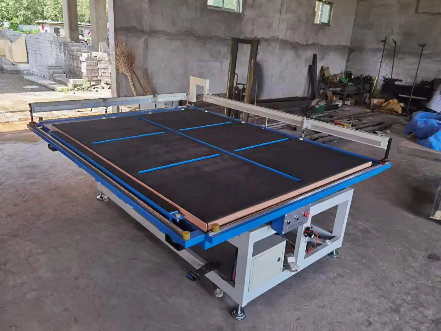 Hand-operated Flip Cutting Table Manual Glass Cutting Machine Loading ...