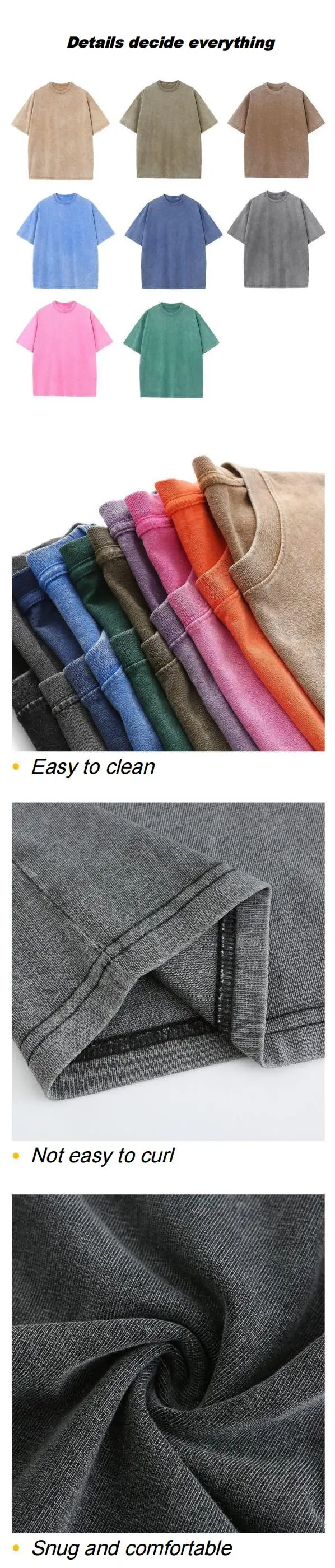 High Quality Washed Vintage Blank Tshirt Plain Cotton Vintage Oversized ...