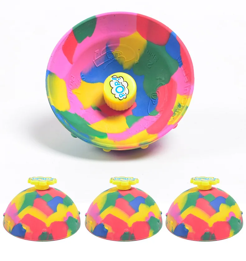 2023 Hot Sale Rubber Bounce Spinning Toy - Hip Hop Jumps Pops Camouflage Toy
