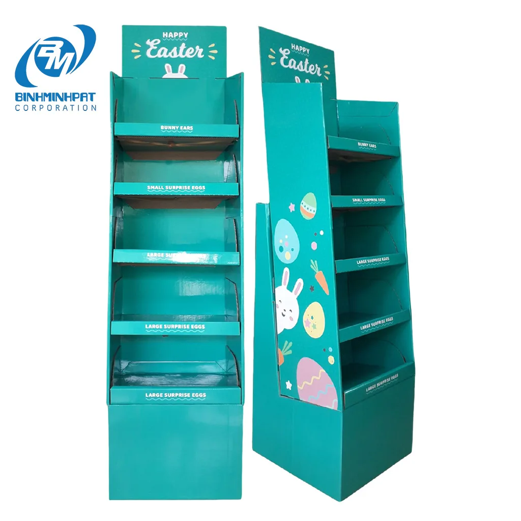 Recycled Cardboard Floor Standing Pen Display Rack with Hooks for ...