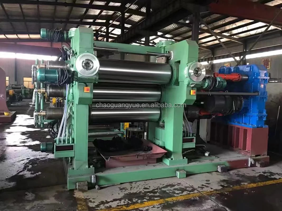 3 Roll Rubber Calender Machine / Rubber Sheet Calendering Machine ...