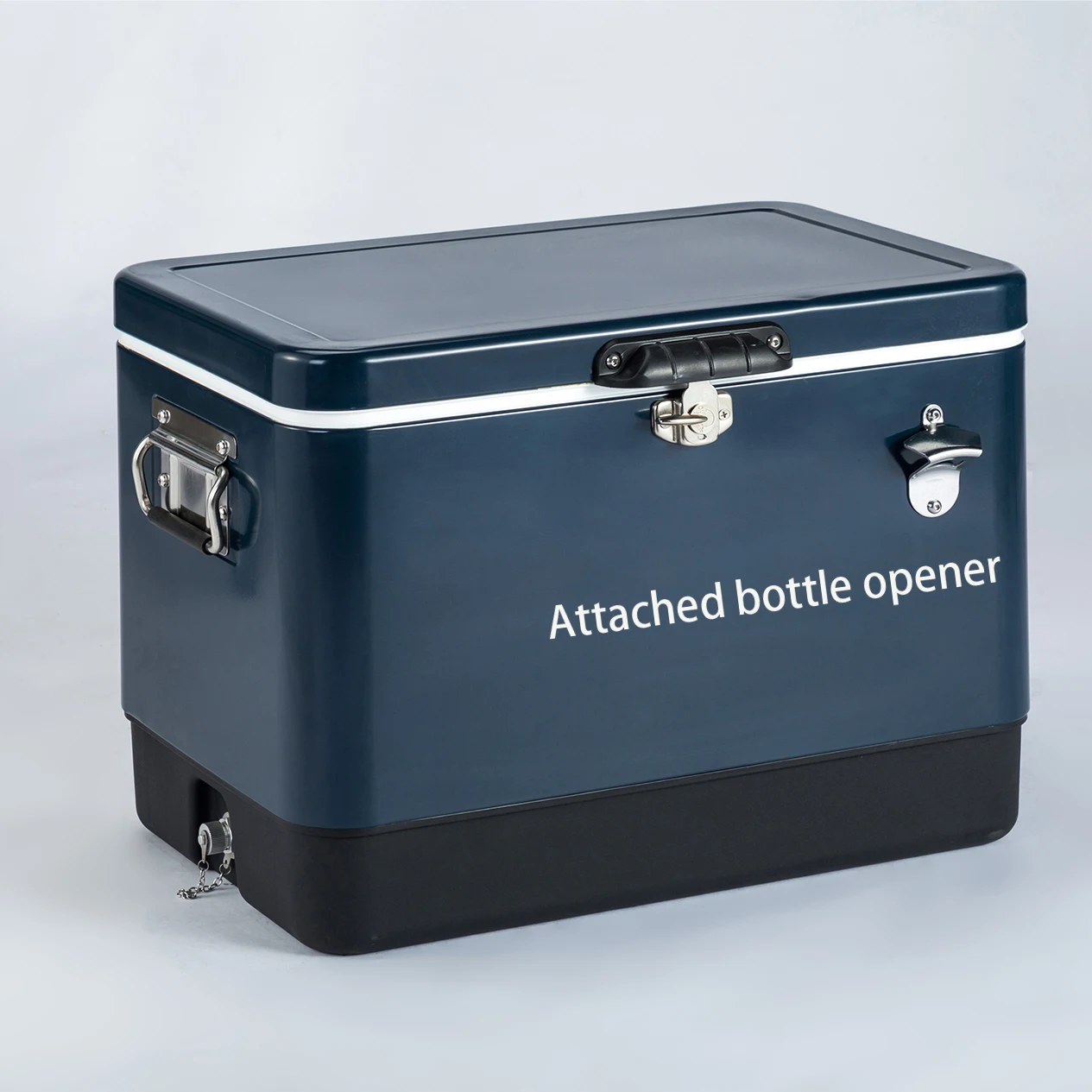 54qt Stainless Steel Rolling Party Cooler Modern Industrial Style Small ...