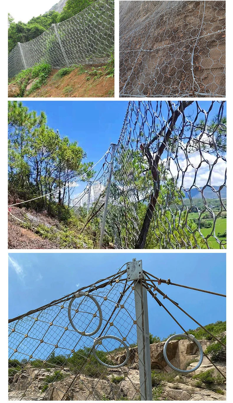 Ring Netting Rockfall Fence Rope Steel Netting For Flexible Slope ...