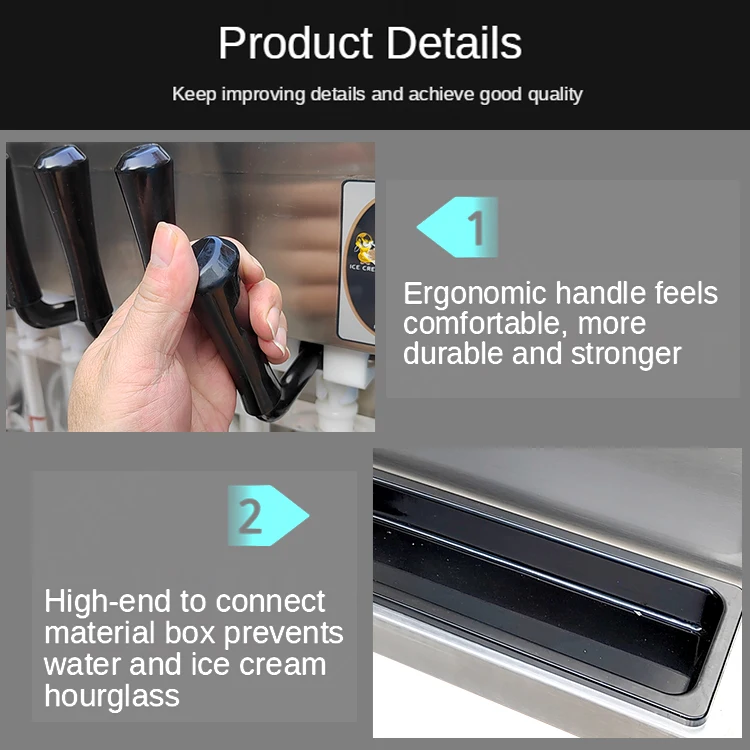 Professional Ice Cream Machine Agitator Ice Cream Machine For Party 3 ...