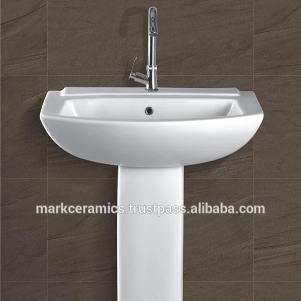 Ceramic Hand Wash Basin Full Pedestal Ceramic Sanitary Floor Wall ...