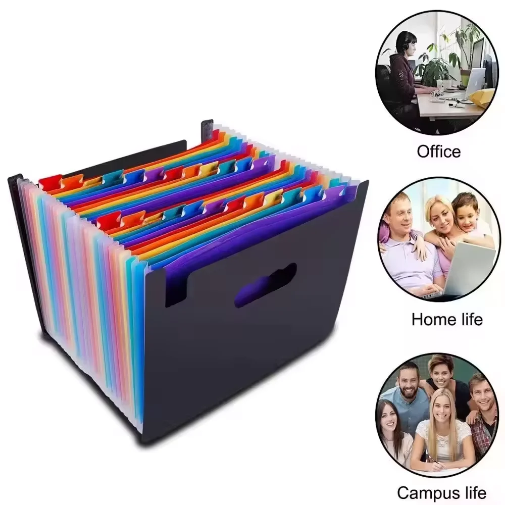 Custom Portable Rainbow Accordion A4 Desktop Folder Color Expanding ...