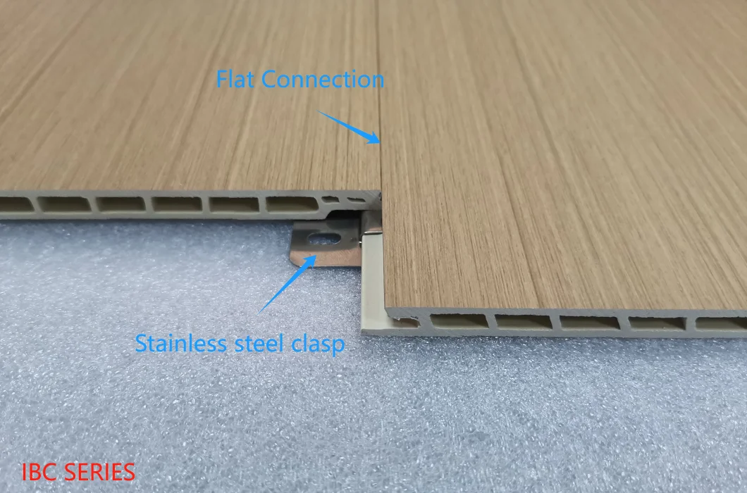 Wood Grain Fiber Cement Look Easy Install 3D PVC WPC Wall Cladding Board