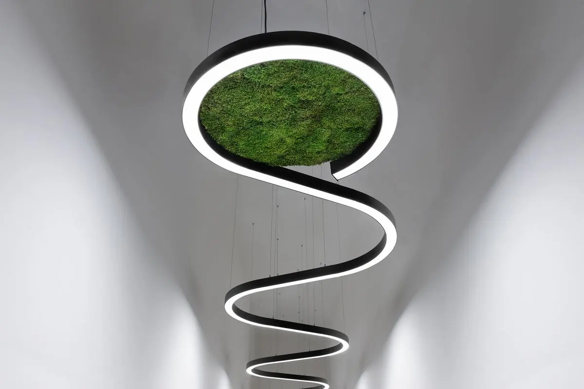 OEM Aluminum Profile Curved Line Lights for Creative Ceilings