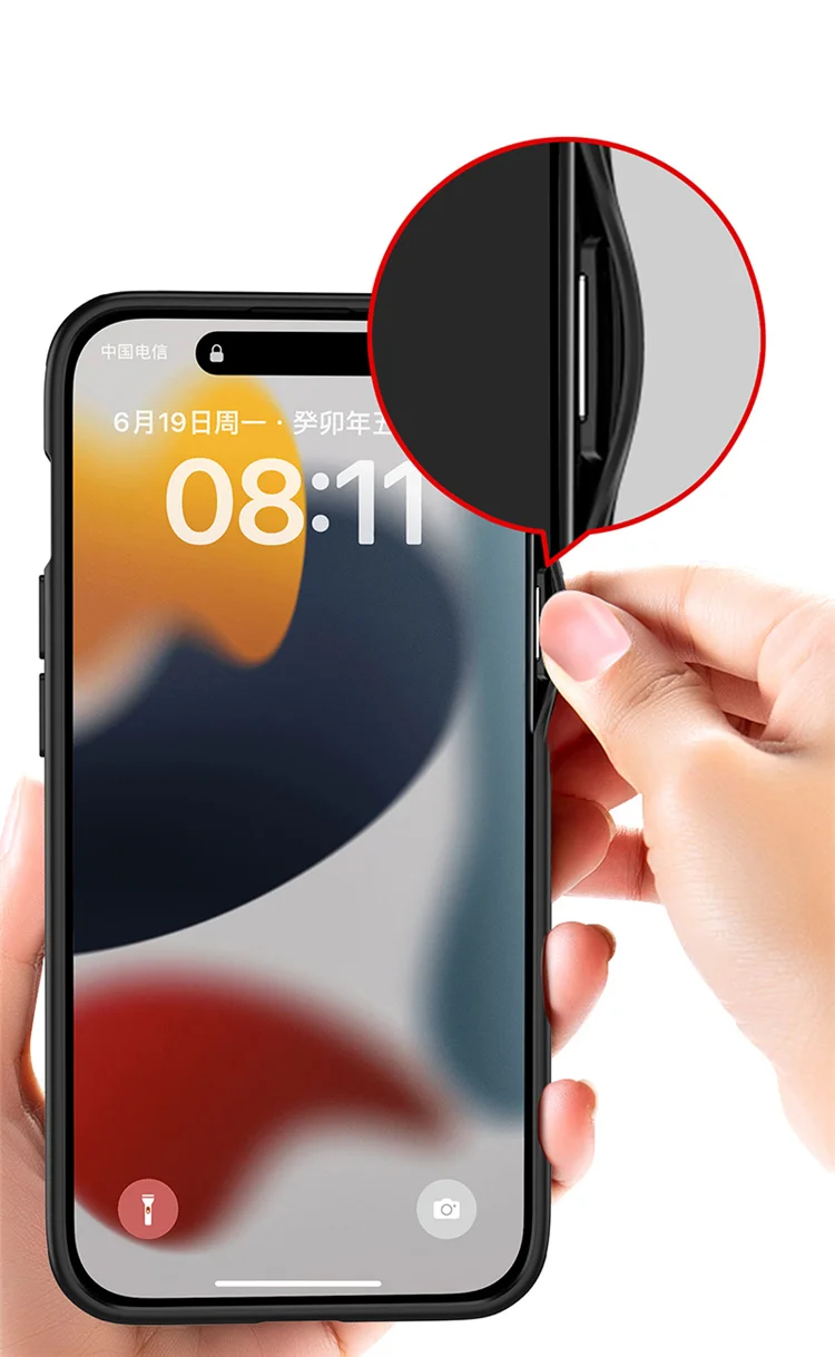 For Iphone 15 Tpu Pc Materials Wireless Magnetic Cell Phone Case Matt ...