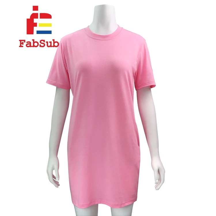 Sublimation Blank Dresses Pastel Color Pocket Dress Cotton Feel Spring ...