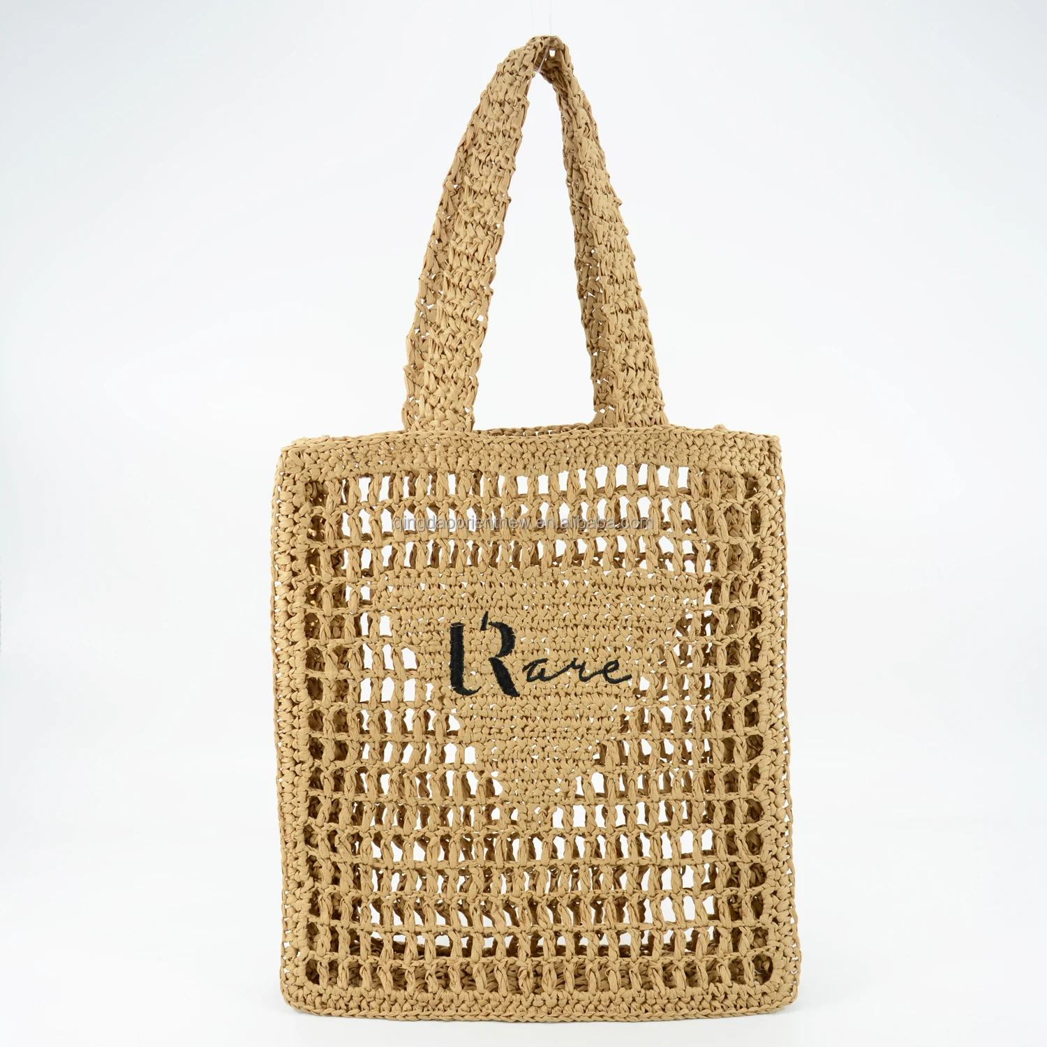 Famous Brand Luxury Designer Fashion Woven Raffia Shopping Embroidery ...