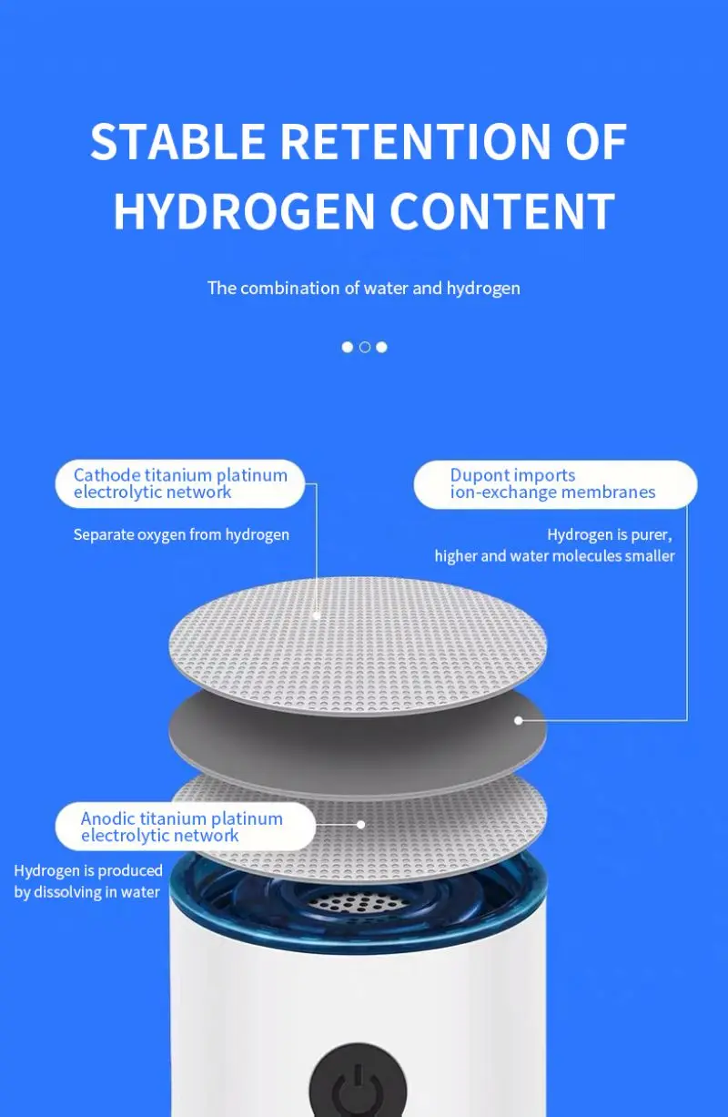 Separator Hydroxide Water Negative Ion Water Cup Portable Rich Hydrogen ...