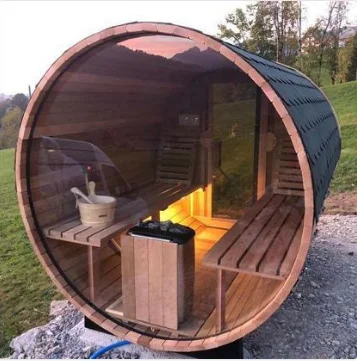 Outdoor Wood Traditional Steam Barrel Sauna for Sale