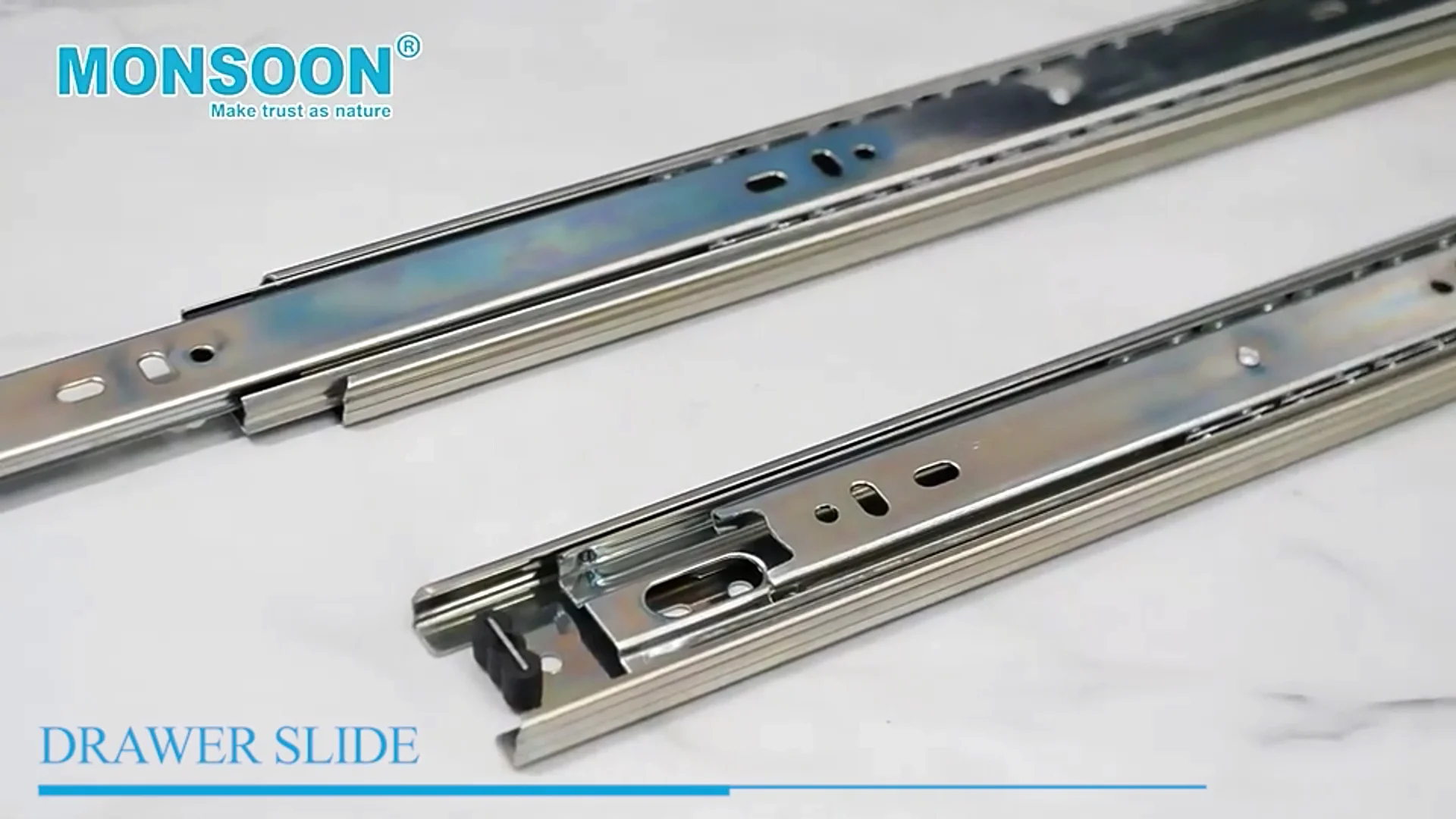 45mm Ball Bearing Slide Furniture Hardware Telescopic Rail Correderas ...