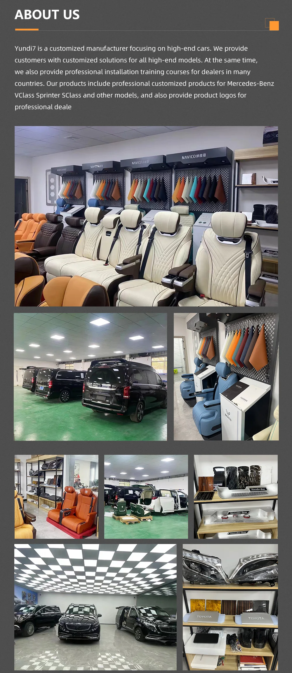 Nappa Leather 7 Seater Version Custom Car Body V Class Conversion Full ...