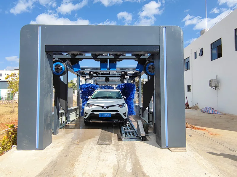 Monorail Tunnel Car Wash: Rail-guided System with Multiple Cleaning ...