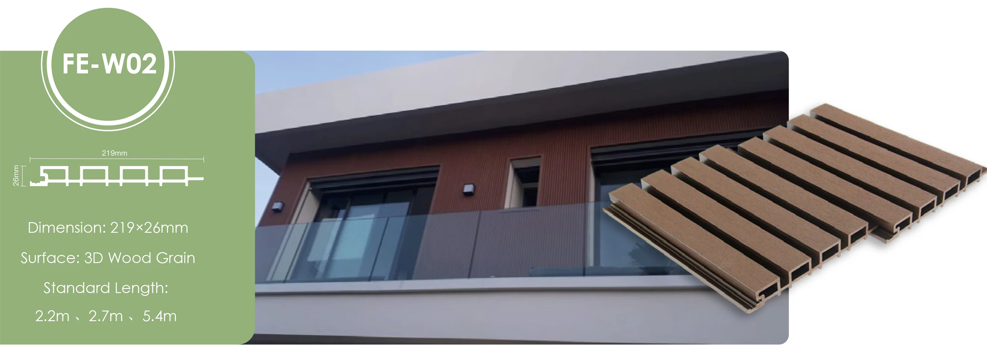 Foju Outdoor Terrace Cladding Wpc Wall Panel Exterior Composite ...