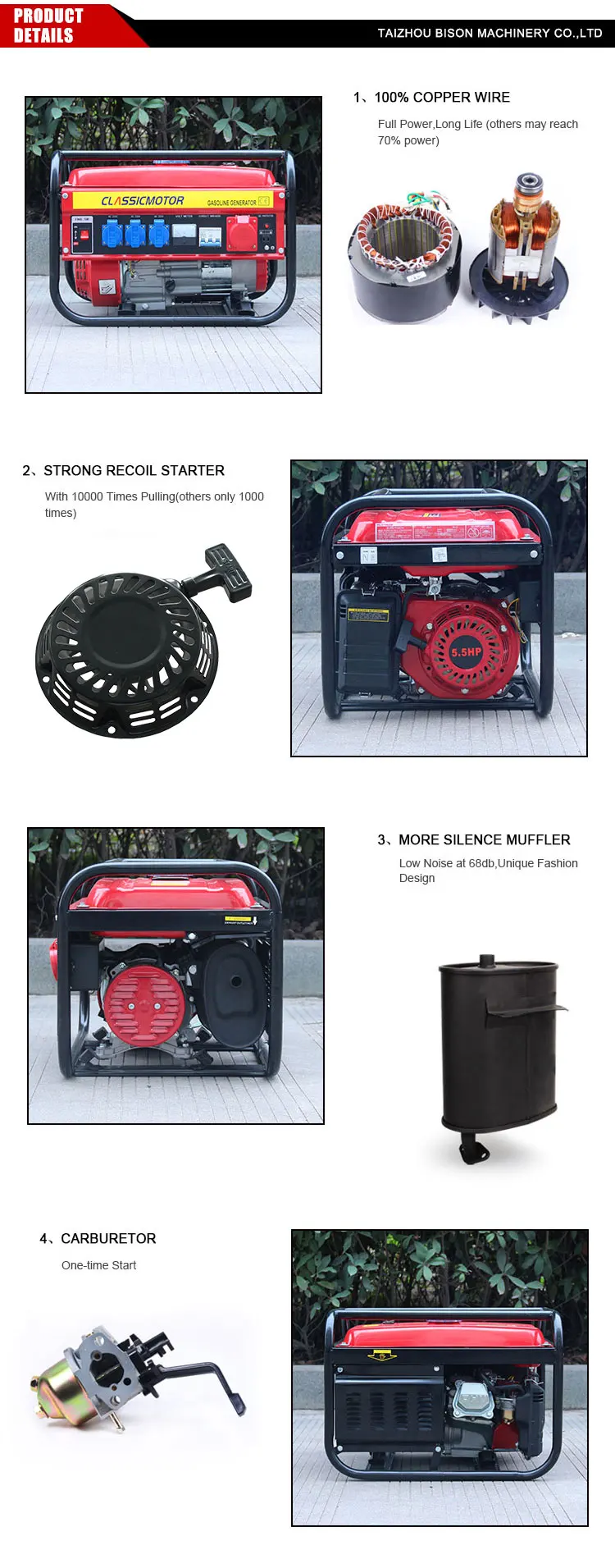 Bison(china) Swiss Kraft Sk Electric Generators 8500w Professional With ...
