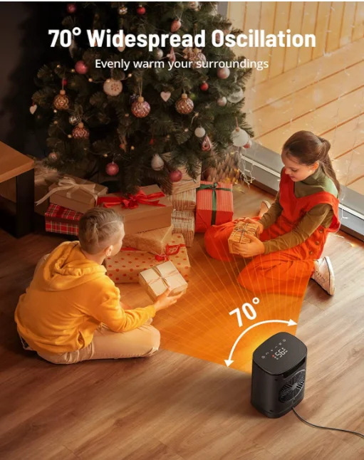Touch Heater With LED Screen Portable Heater 12 Hours Thermostat With ...