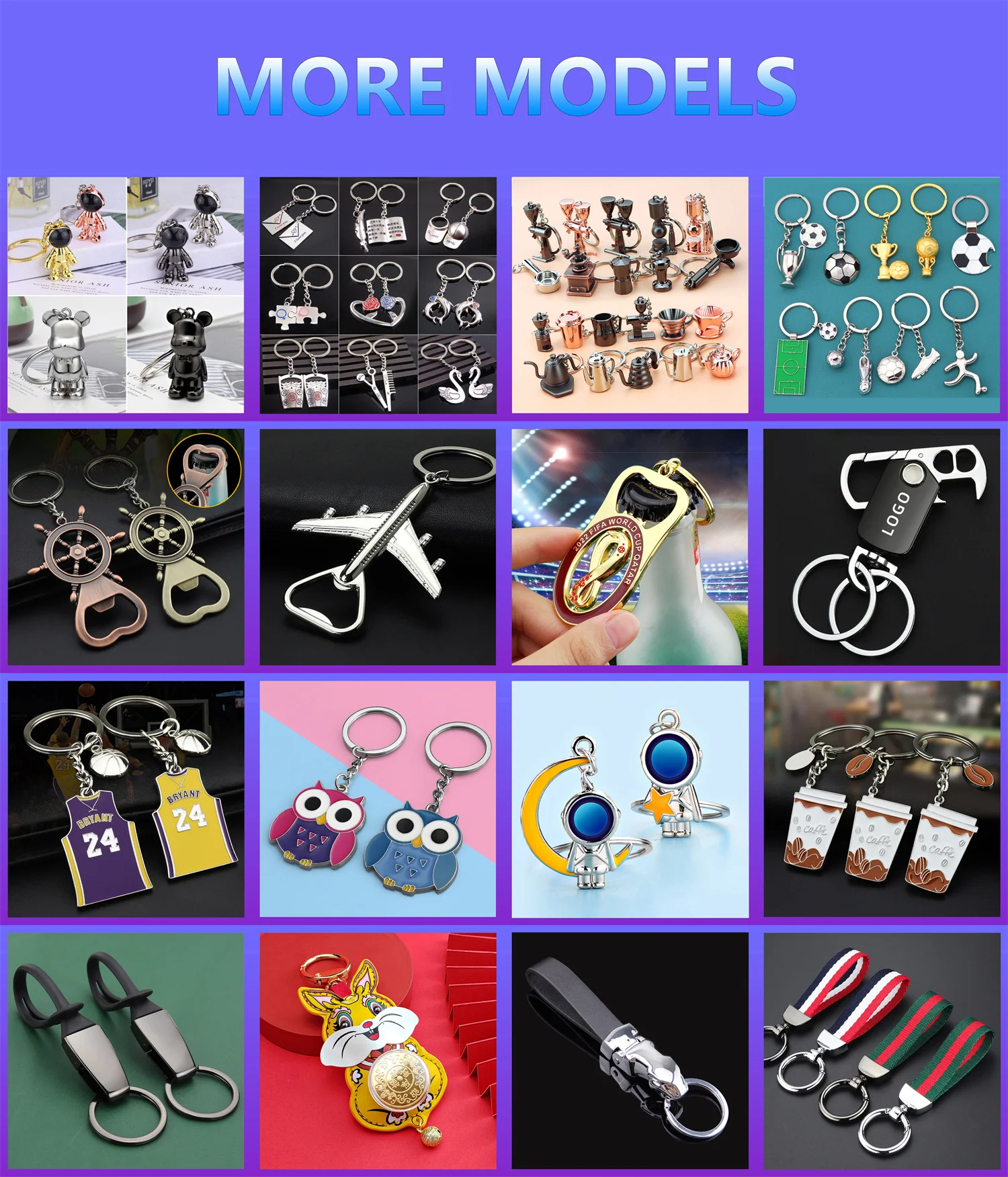 Eco-Friendly PVC Rubber 2D 3D PVC Keychains Cute Rubber Custom Logo Key ...