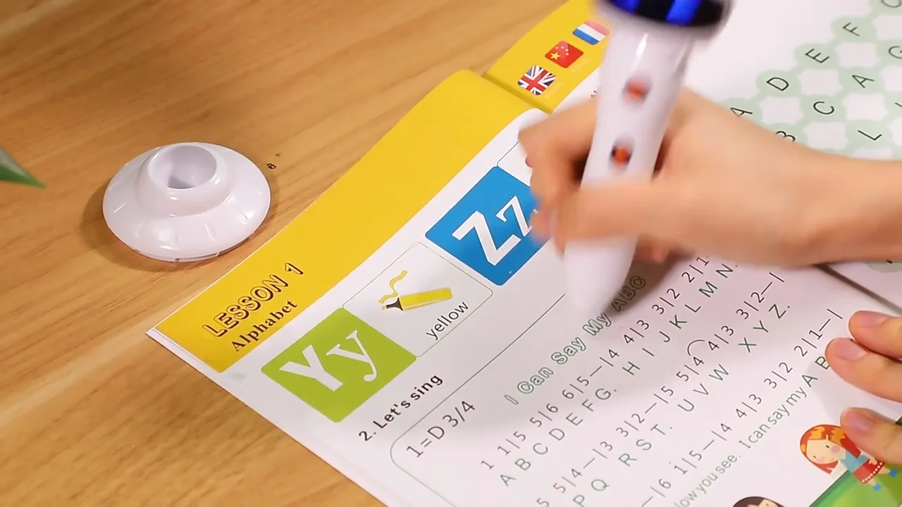 Kids Talking Pen With 6 Languages Translation Reader Preschool Kids ...