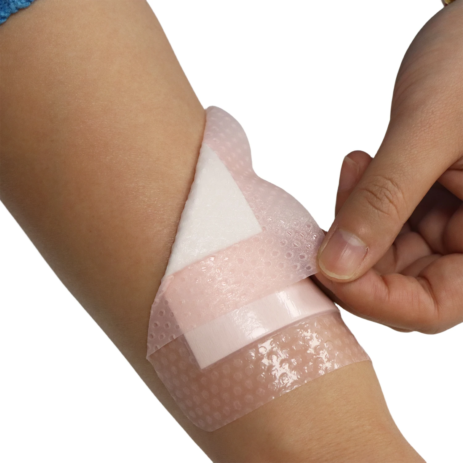 Bluenjoy Pink Color Silicone Foam Adhesive Dressing With Border ...