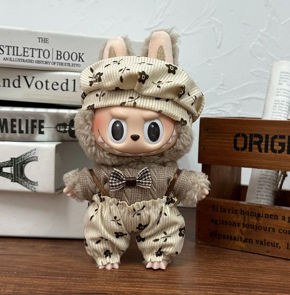 17cm Labubu Vinyl Figure Clothes - Handmade Cotton Outfit Custom Labubu ...