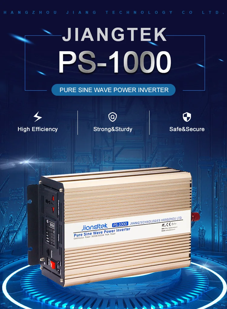 PS-1000 1000W DC AC Pure Sine Wave Inverter for Home & Travel