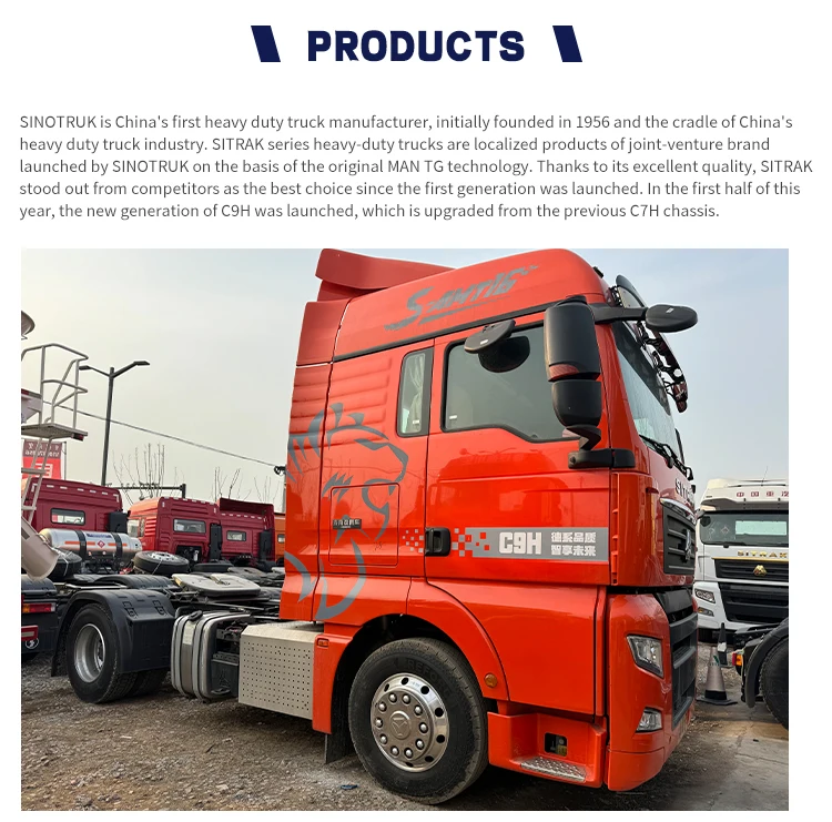 Sitrak Truck Head 540hp Tractor Truck 4x2 6x4 Truck Head - Buy Truck ...