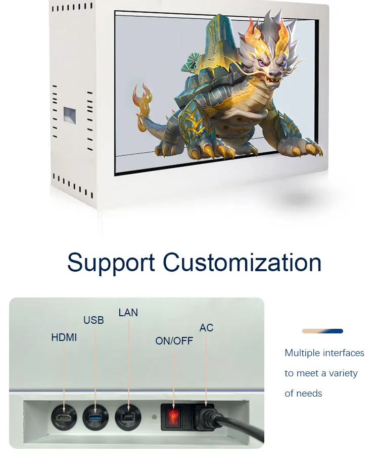65"digital Signage And Displays Equipment Capacitive Touch Monitor Indoor Video Customization ...