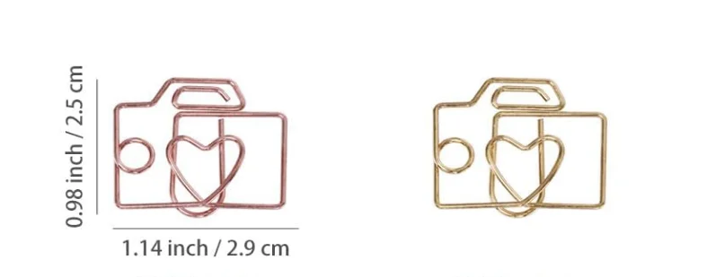 50 Piece Camera Shape Paper Clips,Funny Planner Clips For For Fun ...