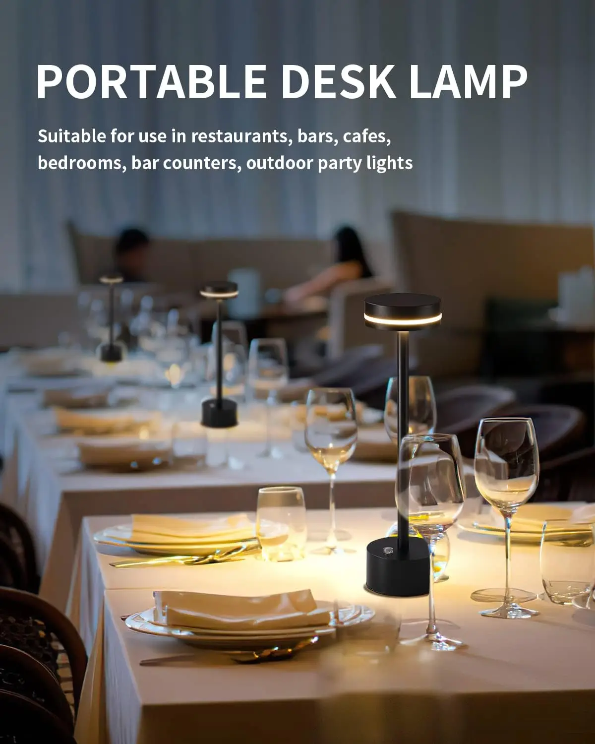 Amazing Led Table Lamp Cordless Desk Lamps Rechargeable Portable ...