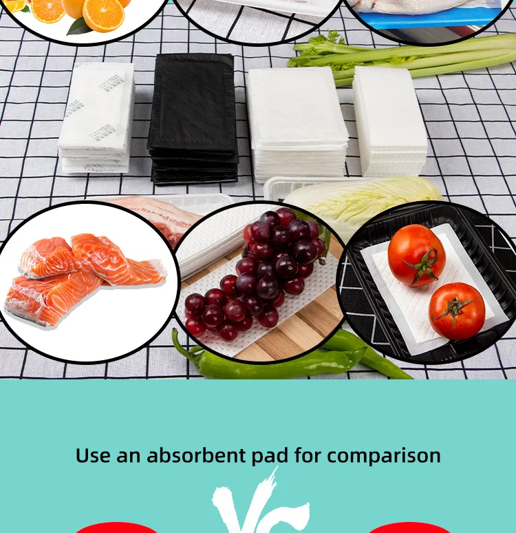 Misource Hot Selling Pack Fruit Vegetable Absorbent Pads