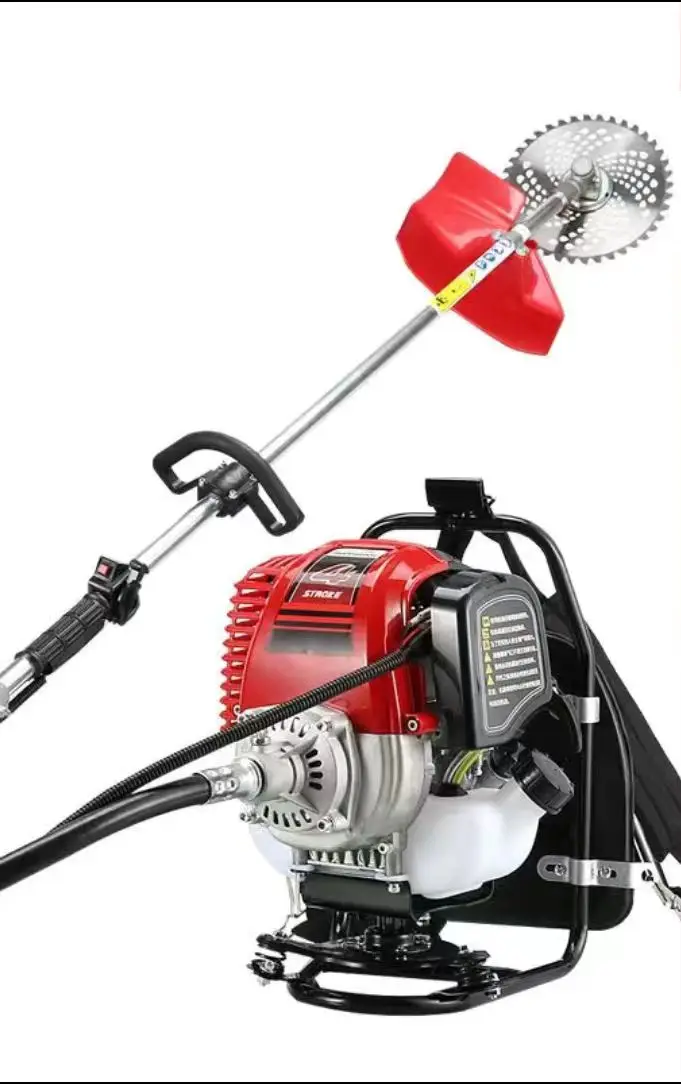 Two Stroke Four Stroke Knapsack Side-mount Gasoline Lawn Mower Weeding ...