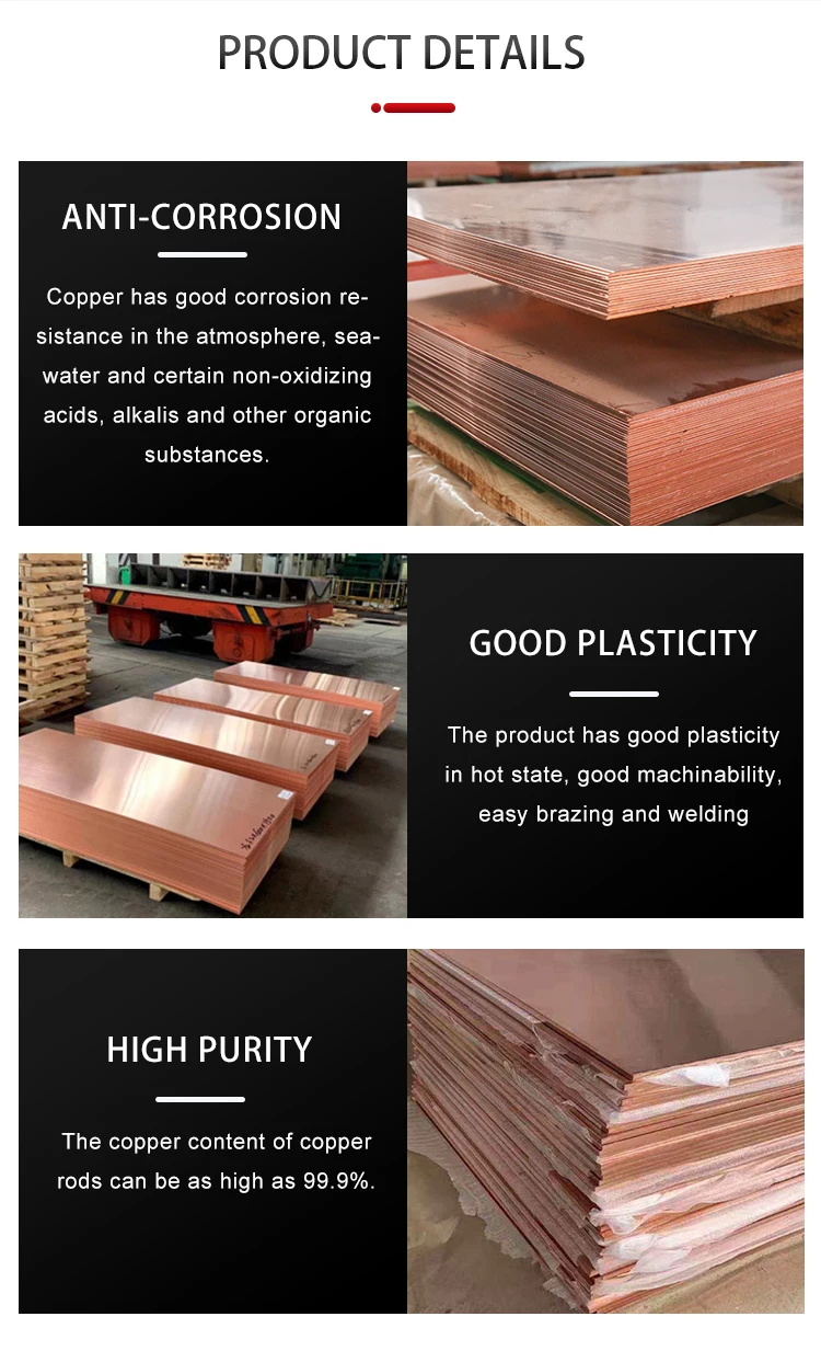 High Quality 99.99% Copper Cathode Pure Copper Sheet Plate 0.3mm-5 Mm ...