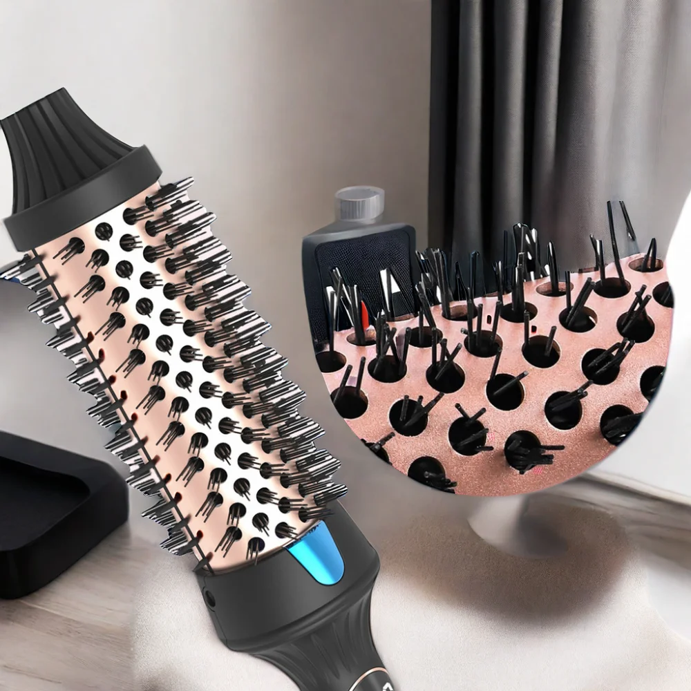 Ceramic Lcd Thermal Hair Brush Negative Professional Thermal Ionic ...