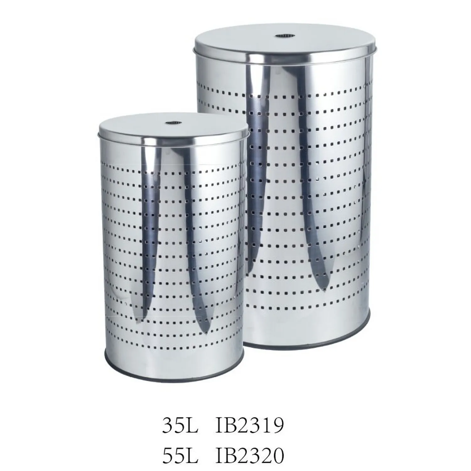 Ibarlom Stainless Steel Laundry Basket Round Metal Laundry Bin Set ...