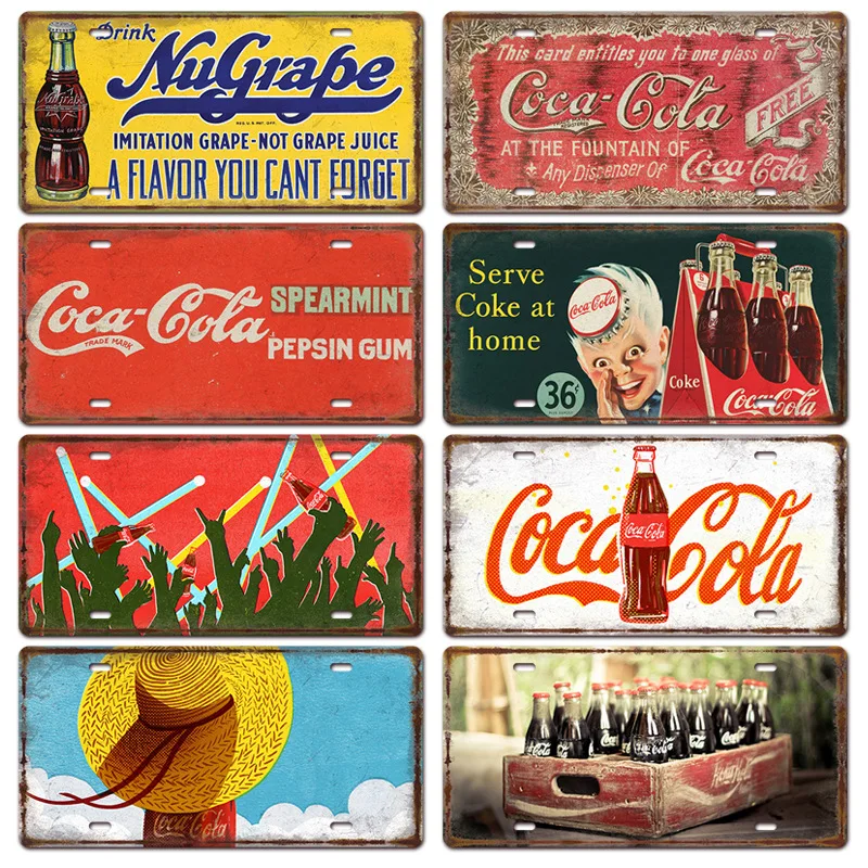 Wholesale Vintage Cola Advertisement Metal Poster Retro