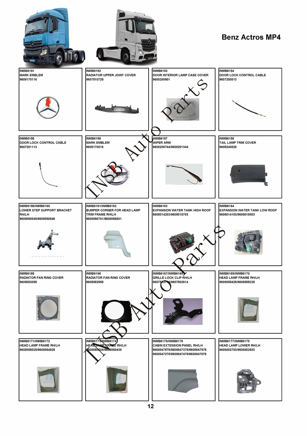 9608112210 9608110010 Sunvisor for Mercedes Benz Actros MP4 Truck Spare ...