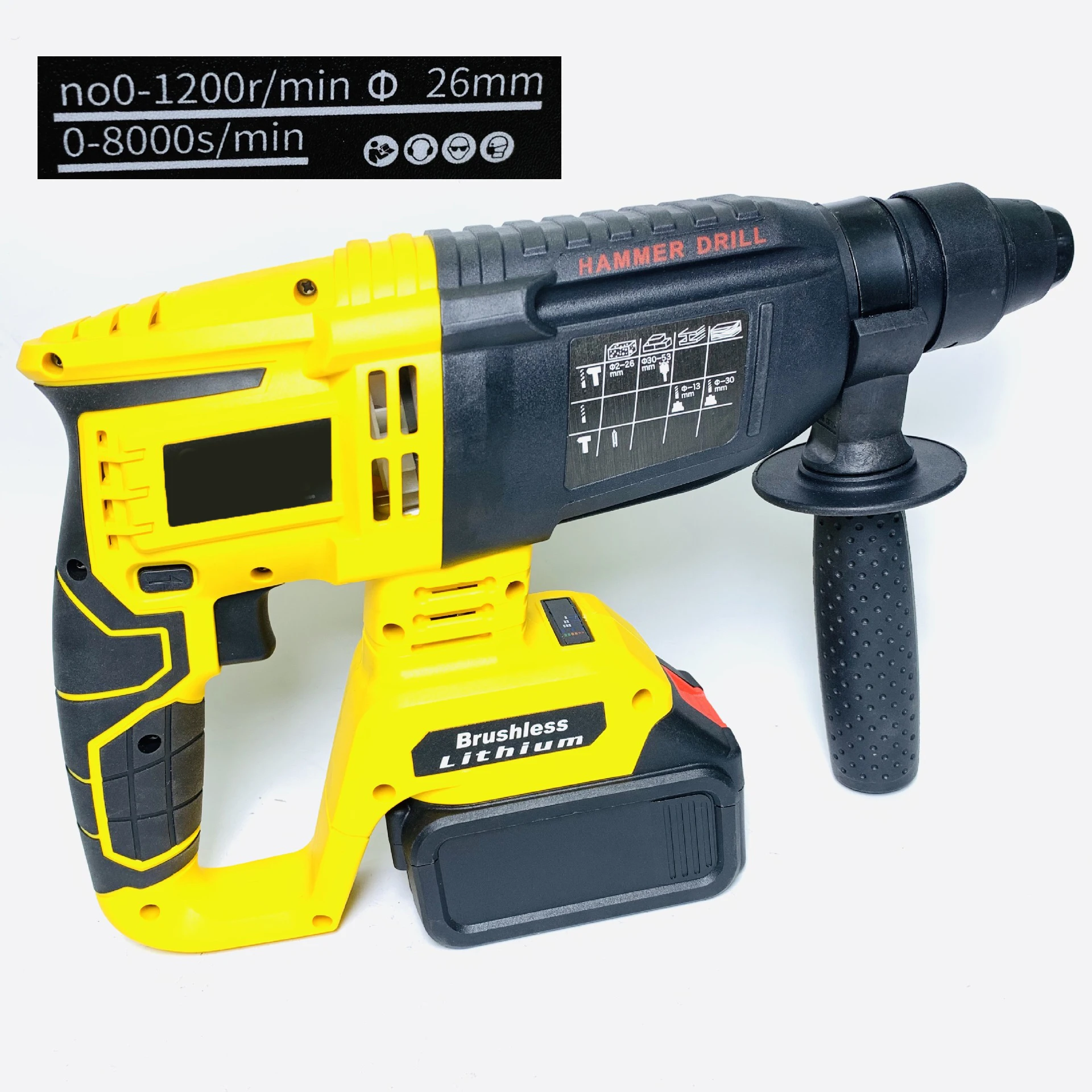 Professional 20V Cordless Power Tools Combo Set With Brushless Motor Power Hammer Drills Battery ...